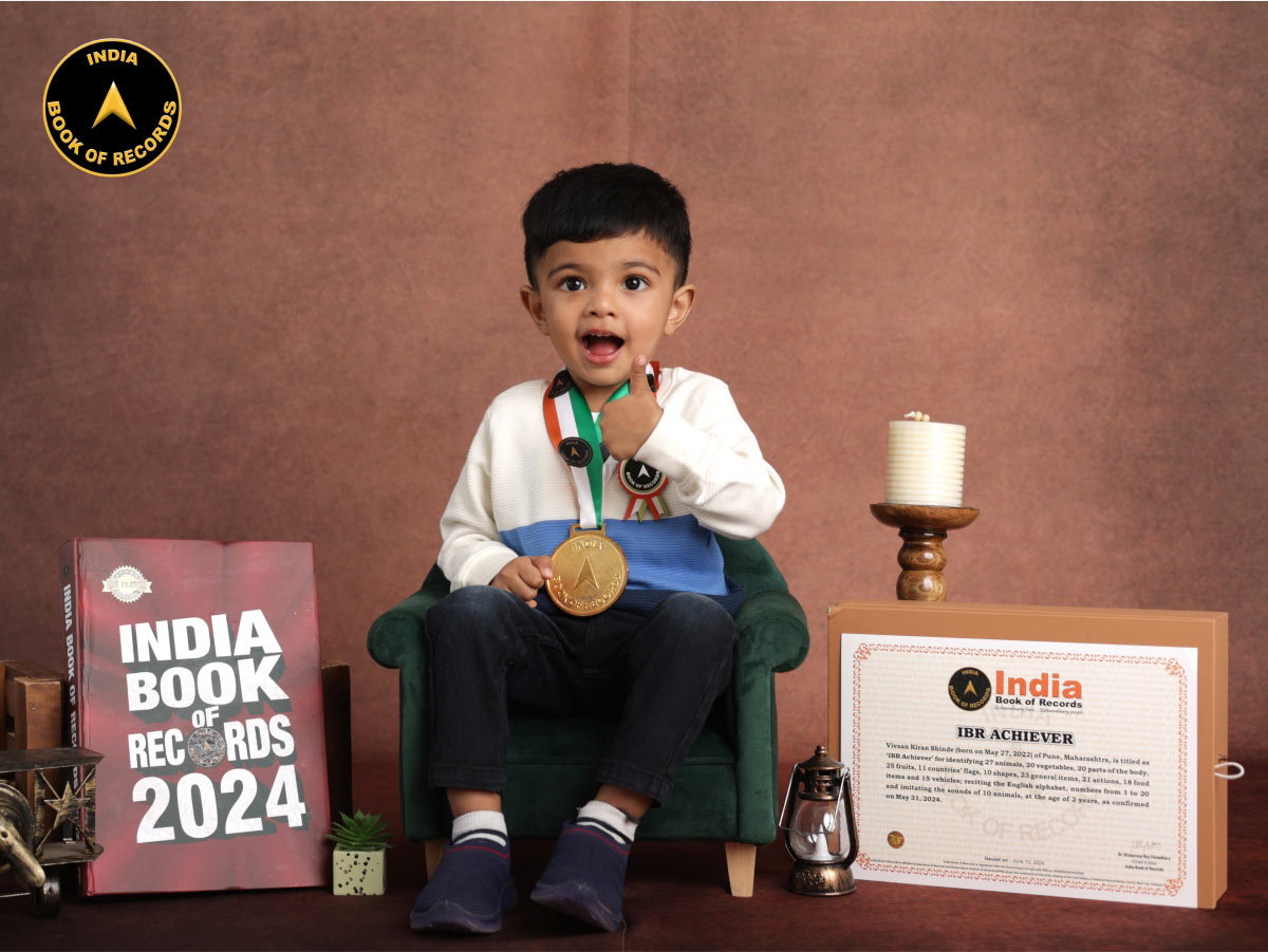 Vivaan Kiran Shinde - IBR Achiever - India Book of Records