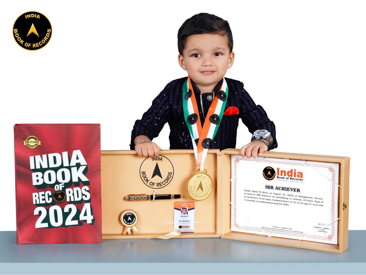 Aazim Ajmal M - IBR Achiever - India Book of Records