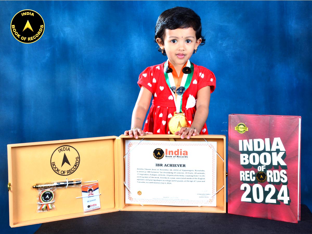 Advitha Vikram - IBR Achiever - India Book of Records