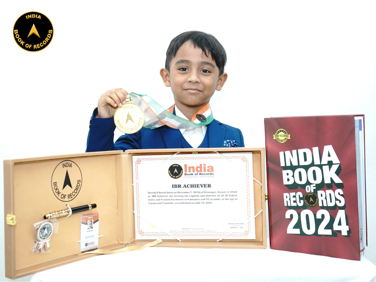 Dervik D Borah - IBR Achiever - India Book of Records