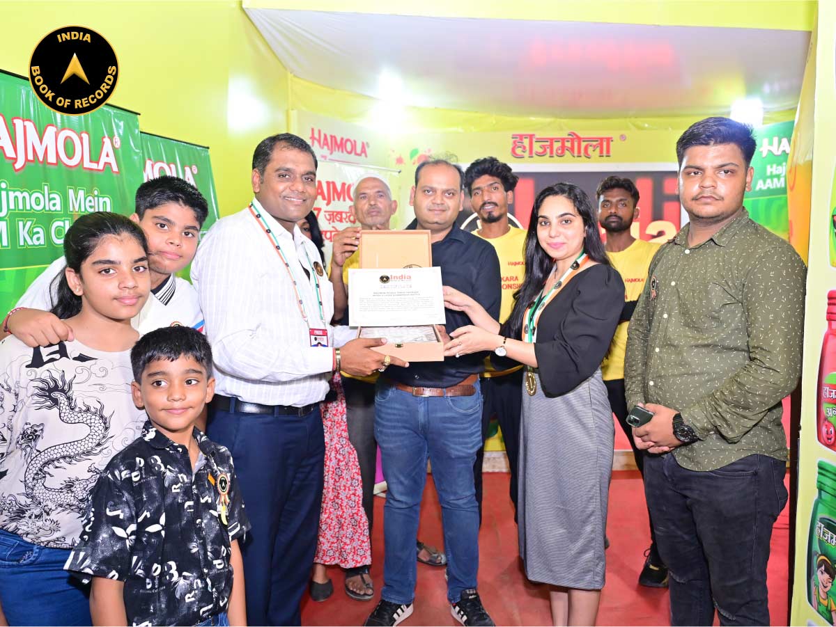 Maximum people taken chatkara inside a large soundproof bottle - India ...