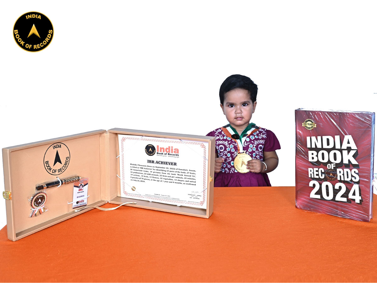 Mishika Chourasia - IBR Achiever - India Book of Records