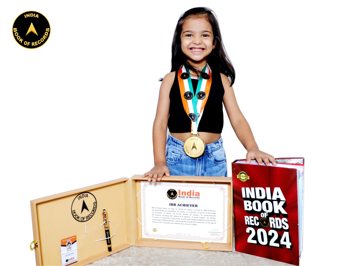 Nayra Gupta - IBR Achiever - India Book of Records