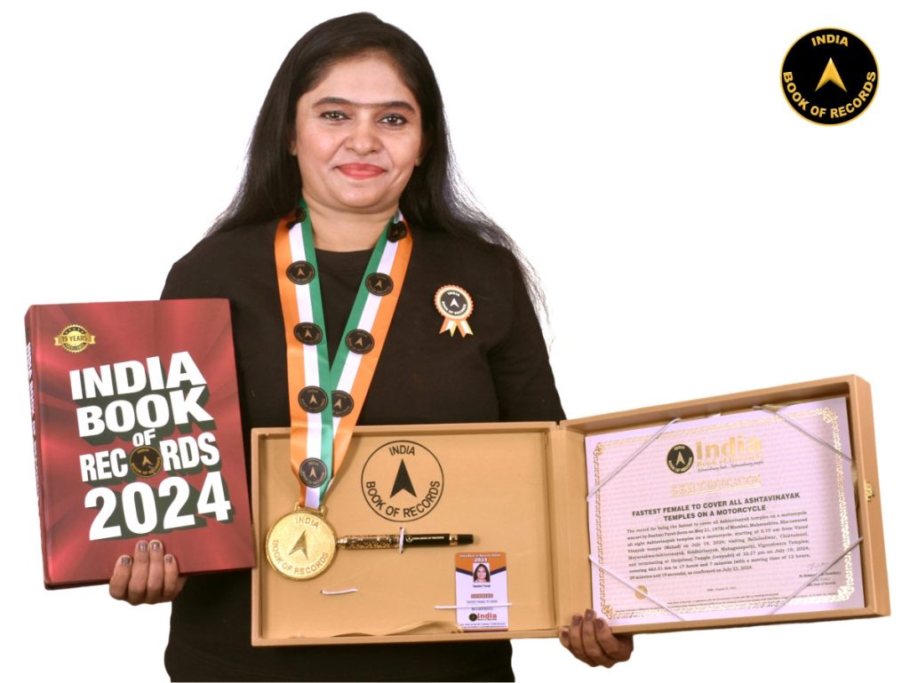 Fastest female to cover all Ashtavinayak temples on a motorcycle ...