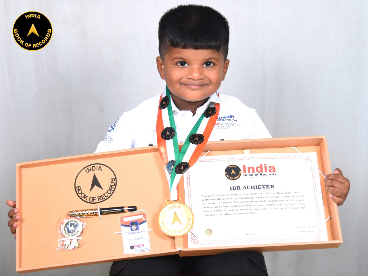 Shreyansh Sundarray - IBR Achiever - India Book of Records