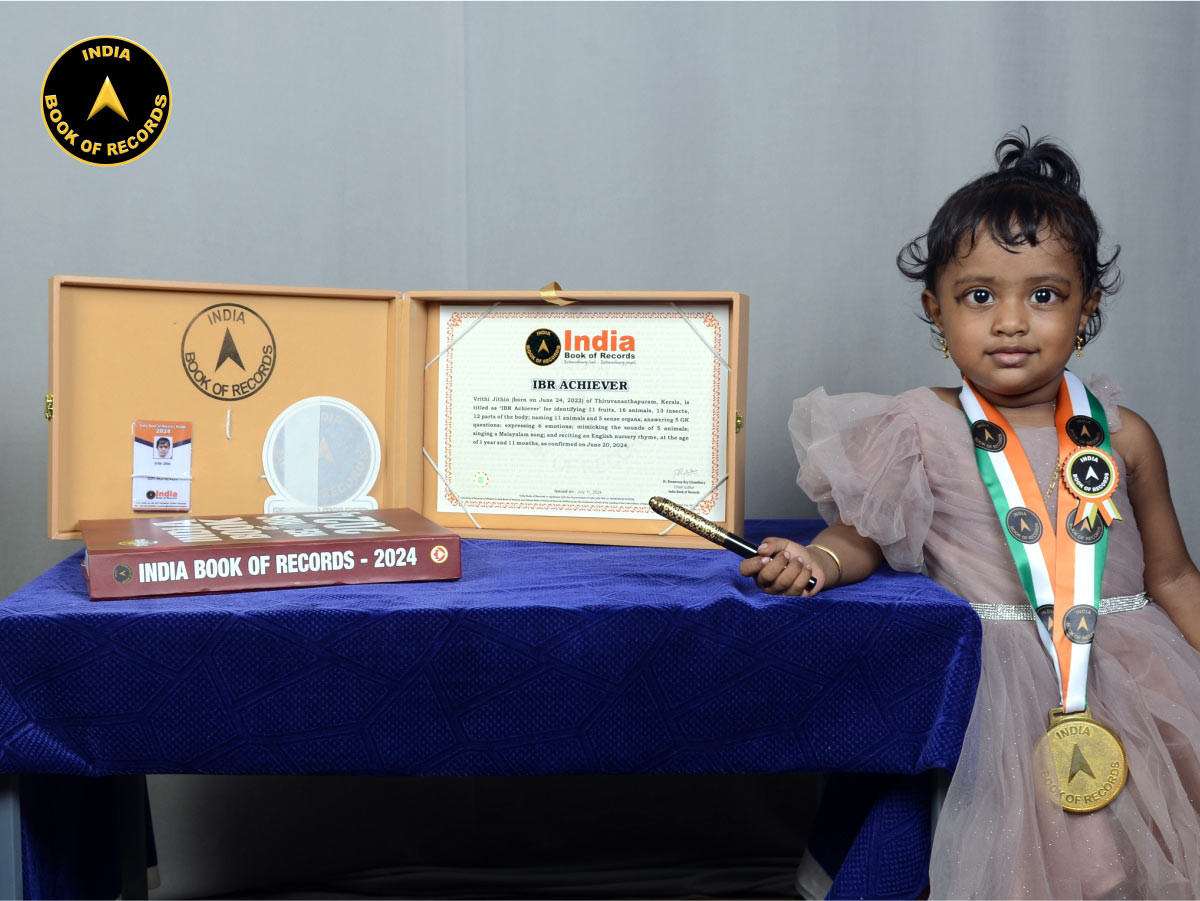 Vrithi Jithin - IBR Achiever - India Book of Records