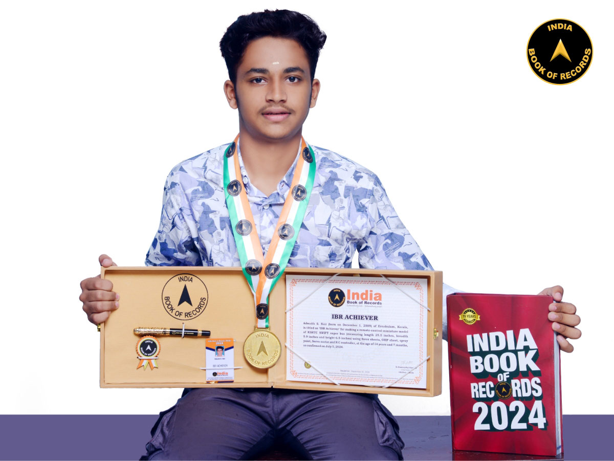 Adwaith S. Nair - IBR Achiever - India Book of Records