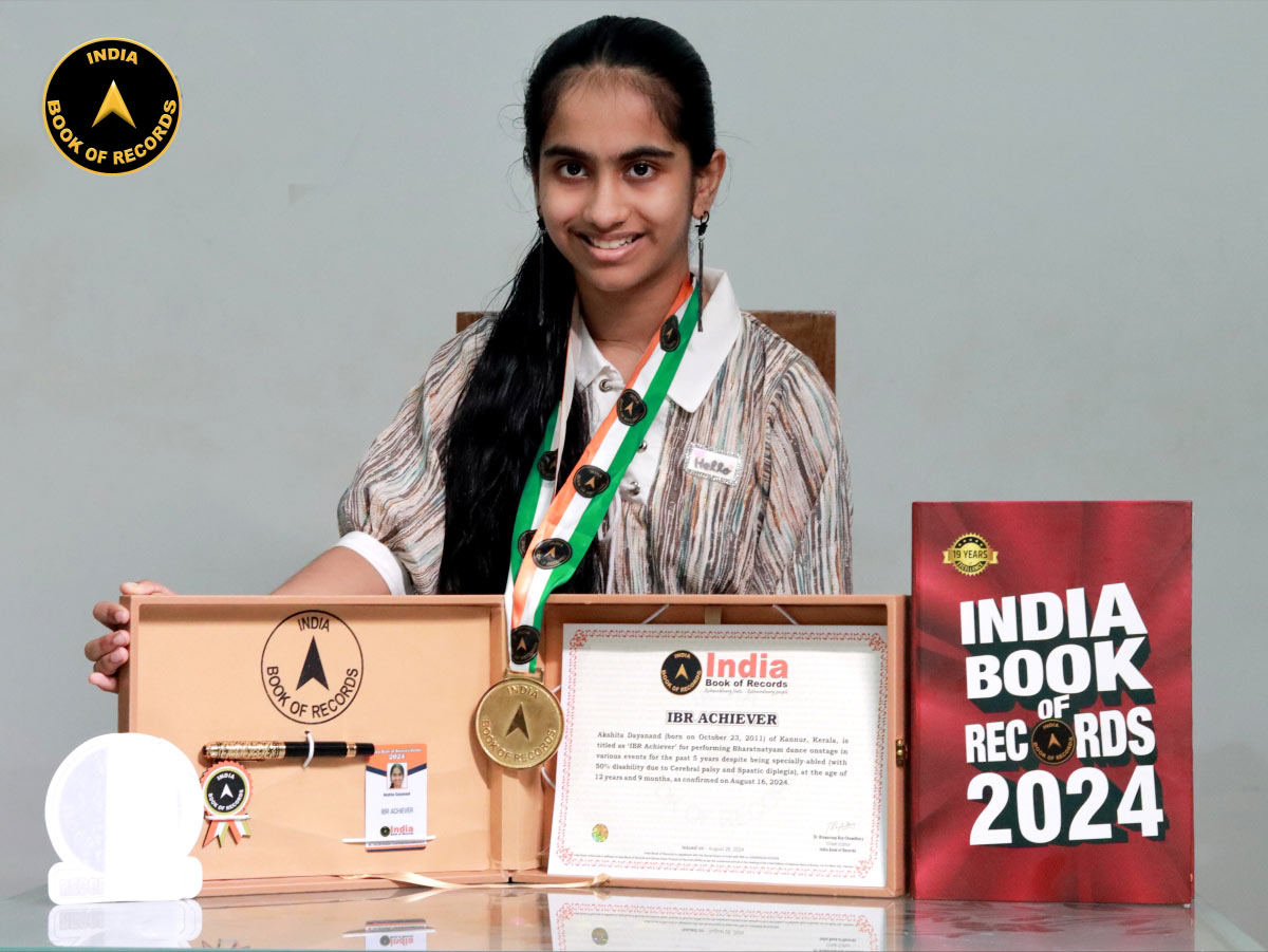 Akshita Dayanand - IBR Achiever - India Book of Records