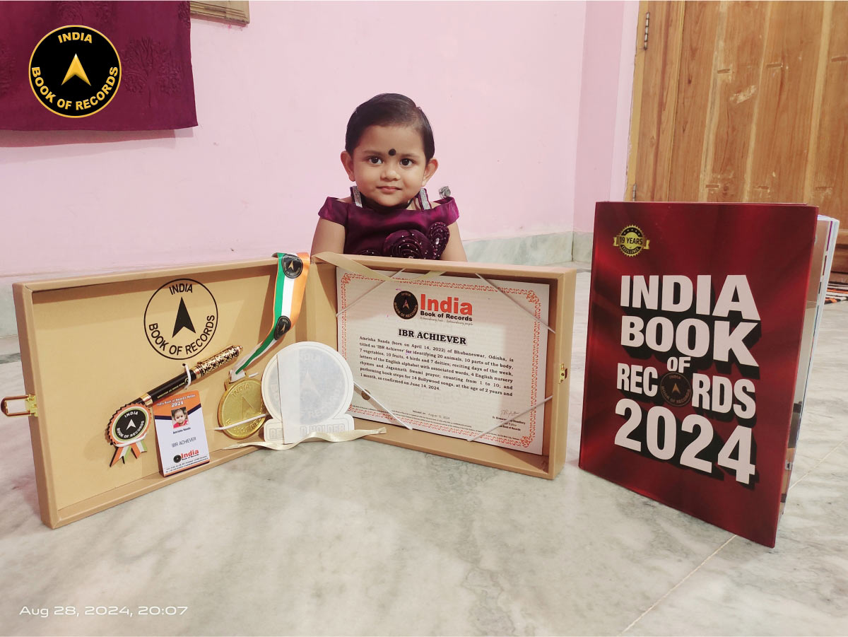 Amrisha Nanda - IBR Achiever - India Book of Records
