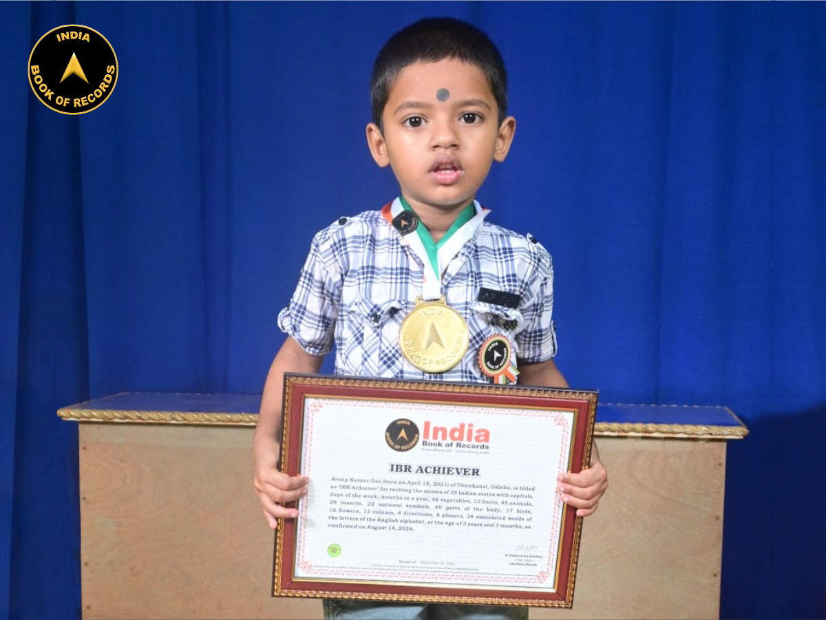 Aroop Kumar Das - IBR Achiever - India Book of Records