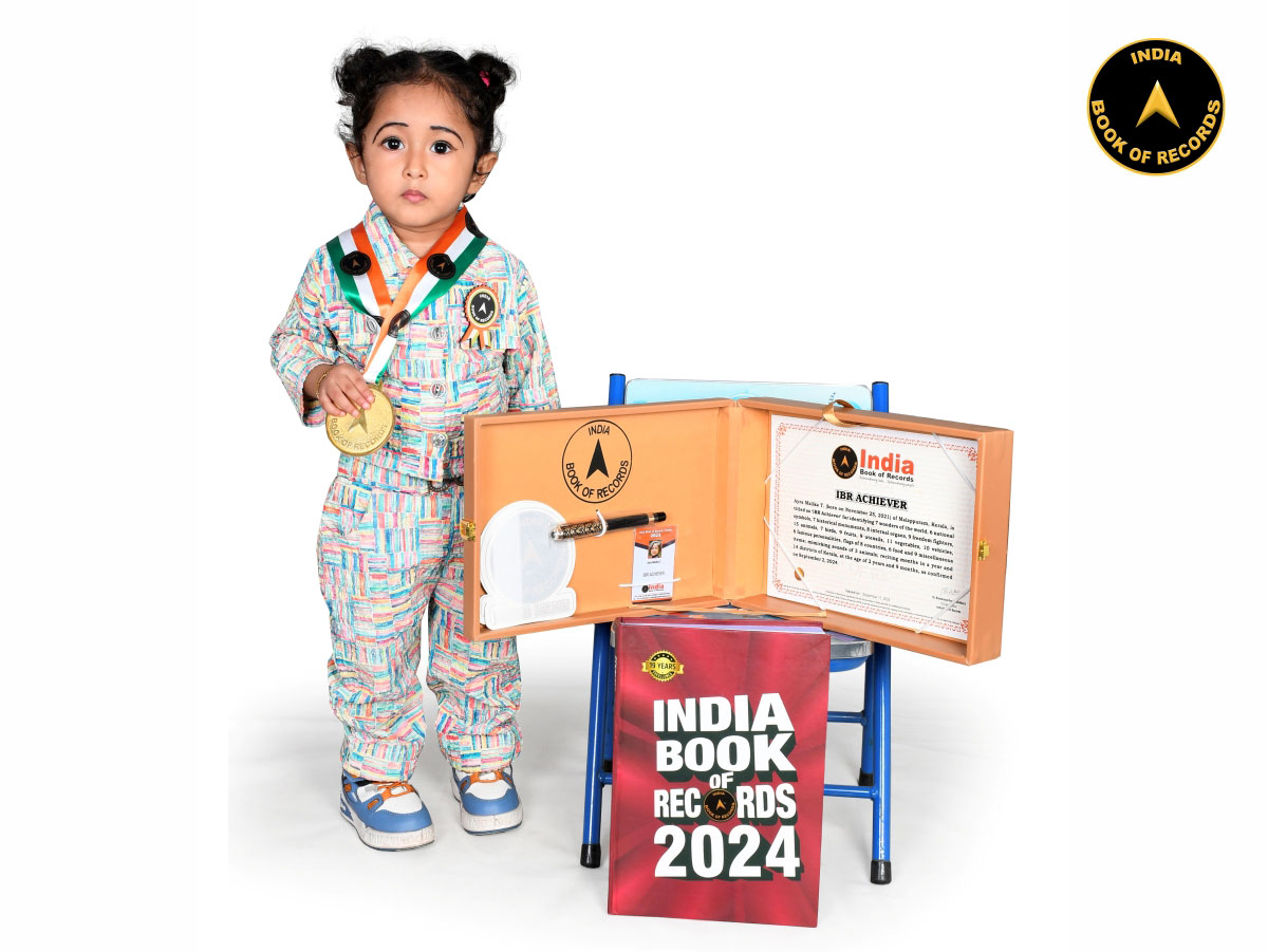 Ayra Malika T - IBR Achiever - India Book of Records
