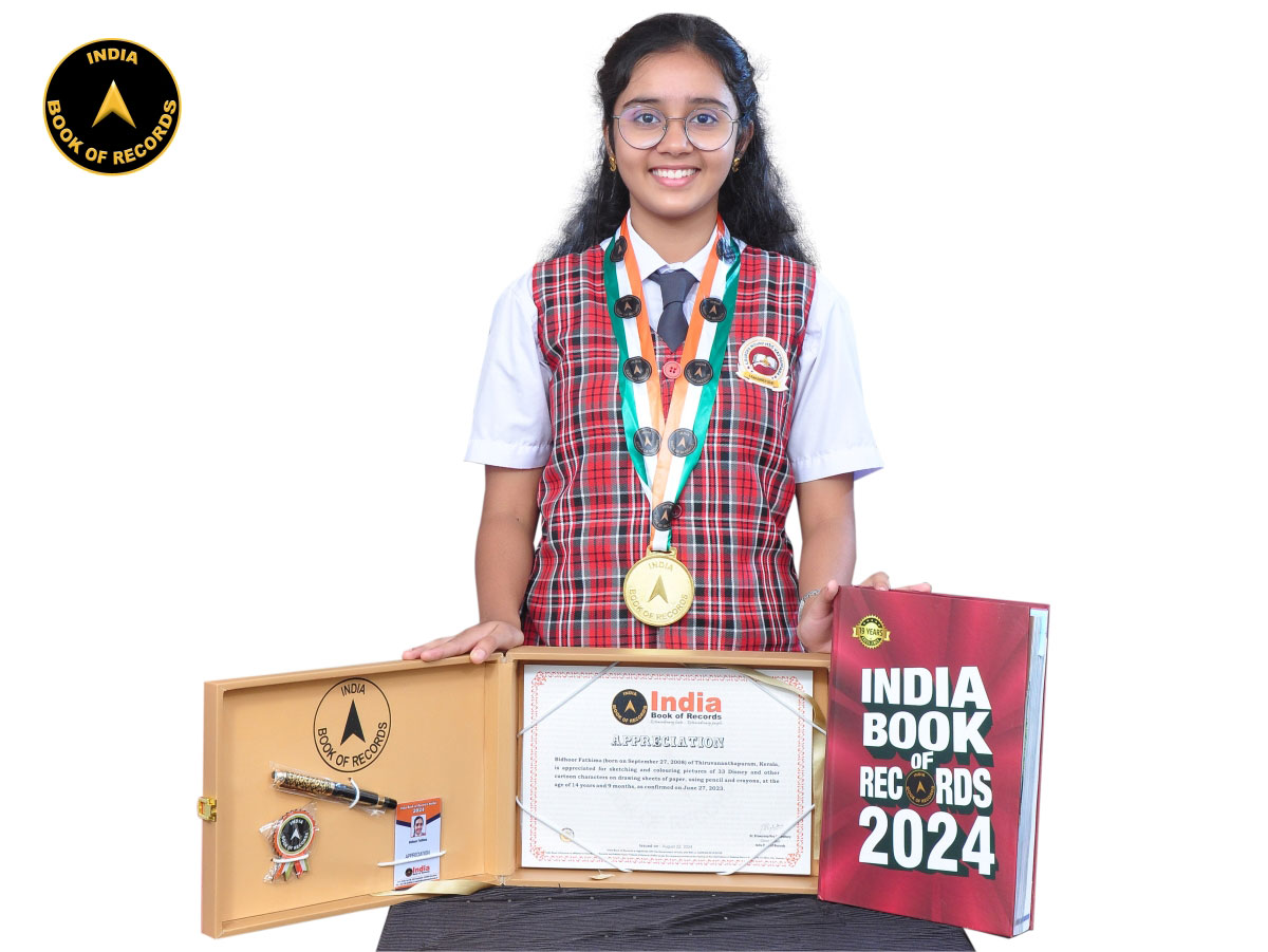 Bidhoor Fathima - Appreciation - India Book of Records