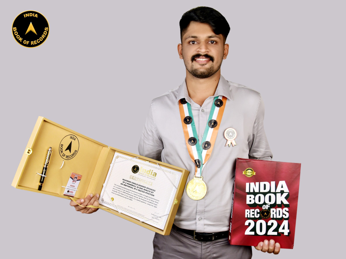 Maximum single-handed bounces of handball in minute by individual in ...