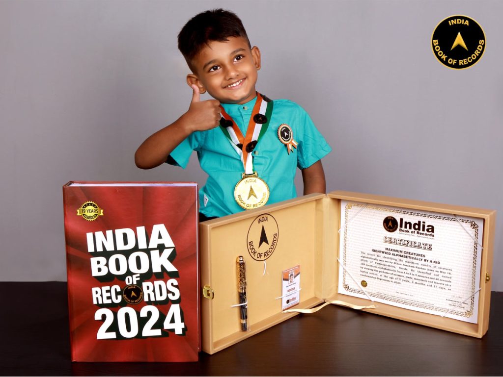 Maximum creatures identified alphabetically by a kid - India Book of Records