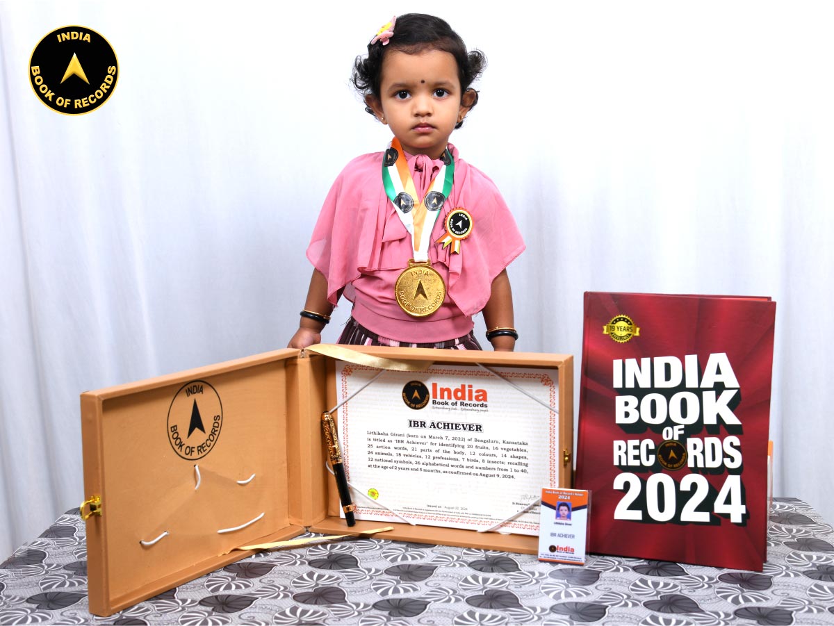 Lithiksha Girani - IBR Achiever - India Book of Records