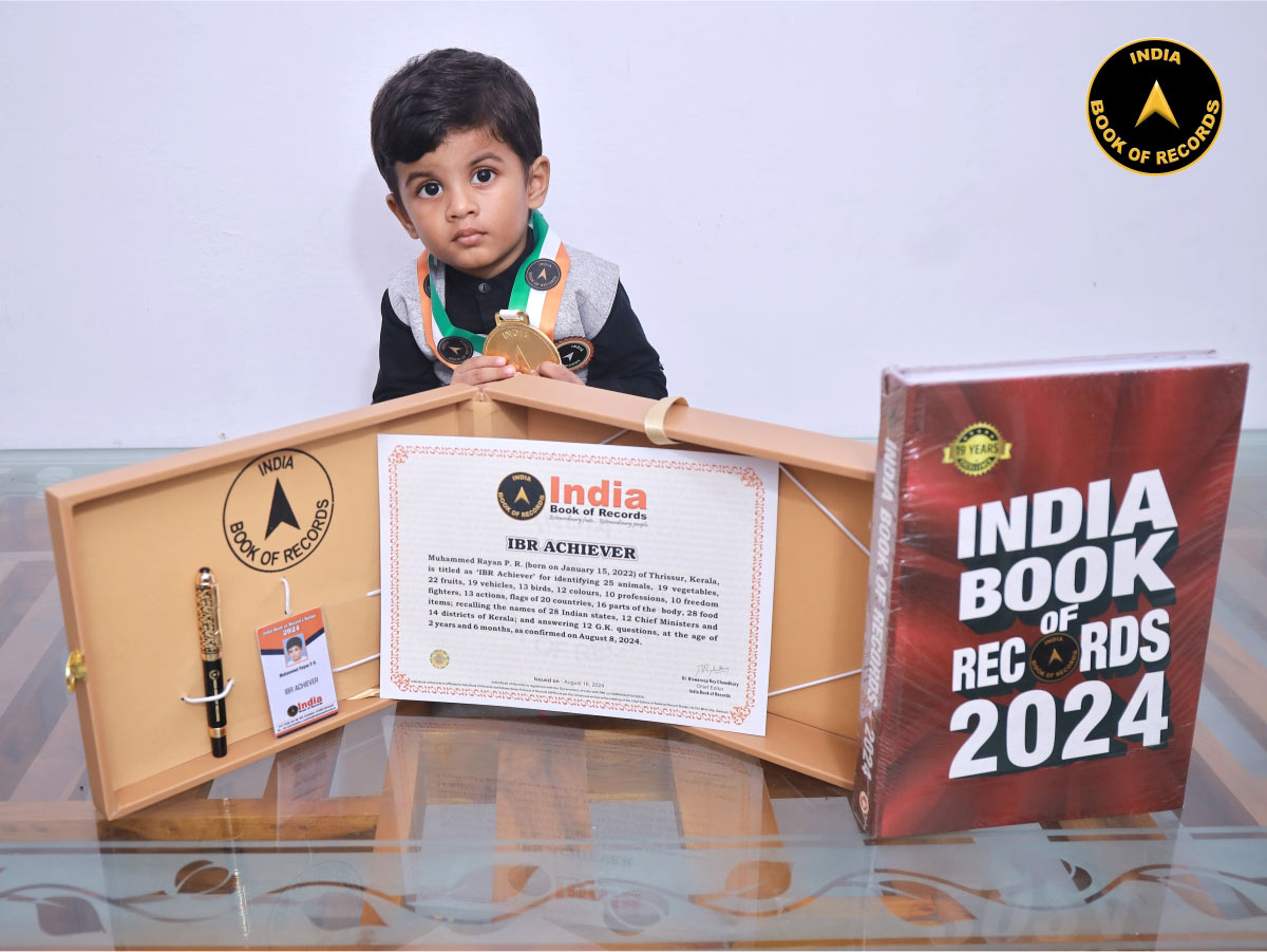 Muhammed Rayan P. R. - IBR Achiever - India Book of Records