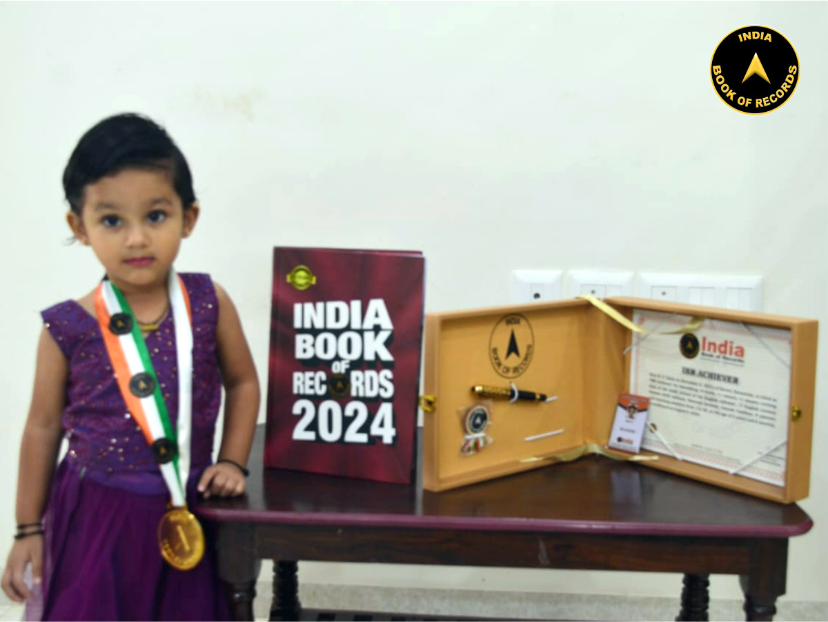 Nyra H. V. - IBR Achiever - India Book of Records