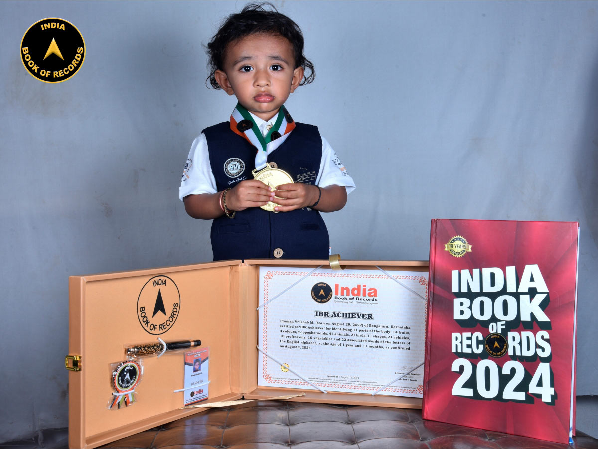 Praman Vrushab M. - IBR Achiever - India Book of Records