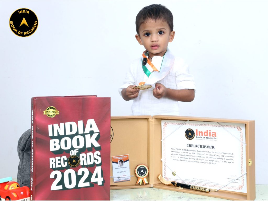 Rishi Vihaan Reddy Kairuppala - IBR Achiever - India Book of Records