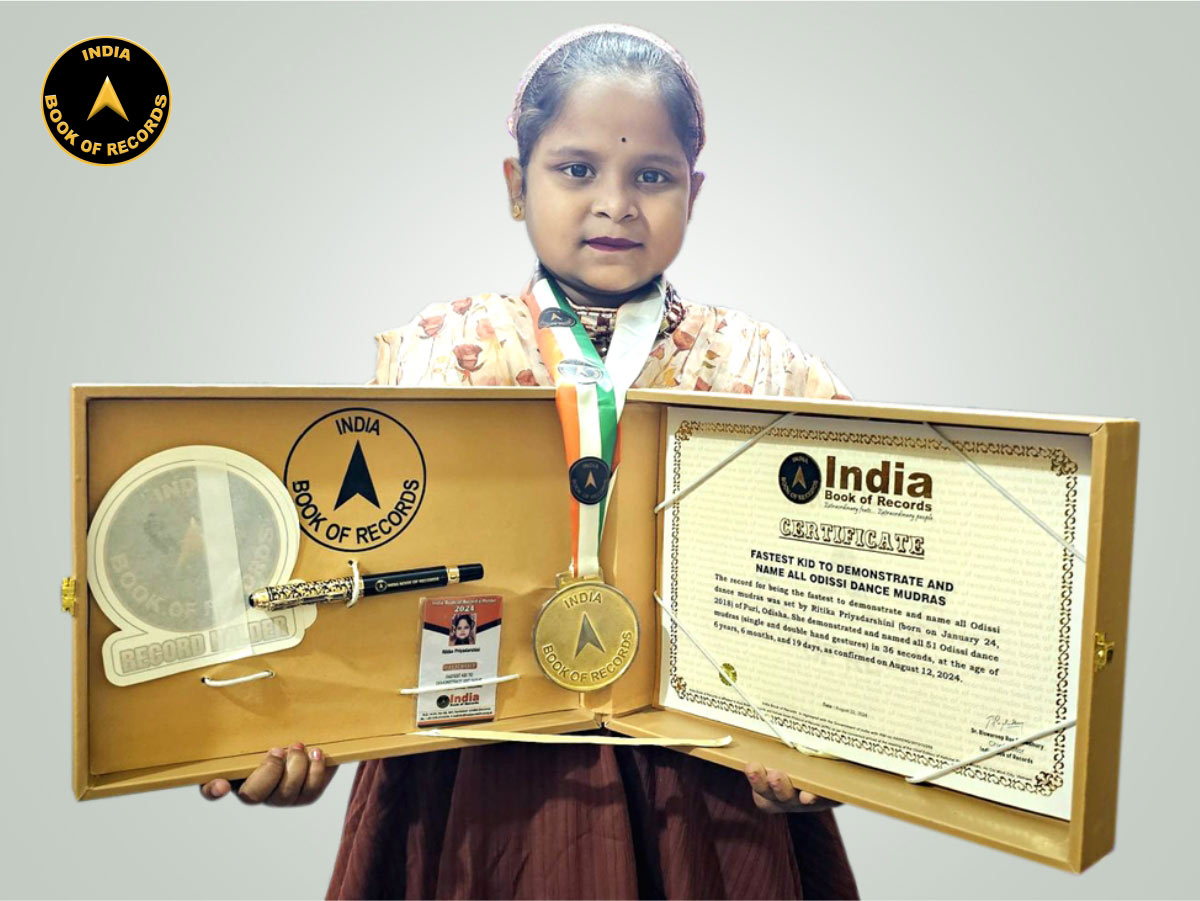 Fastest kid to demonstrate and name all Odissi dance mudras