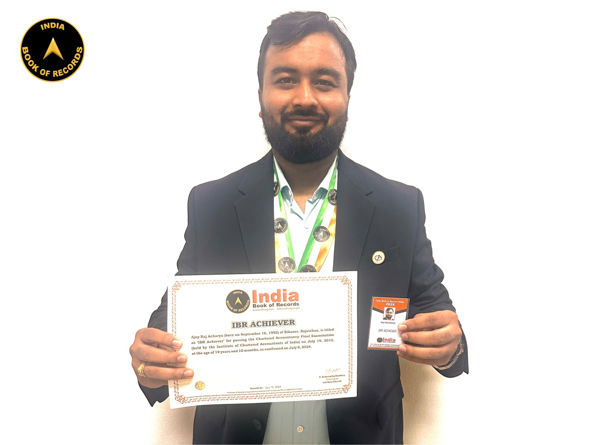 Ajay Raj Acharya - IBR Achiever - India Book of Records