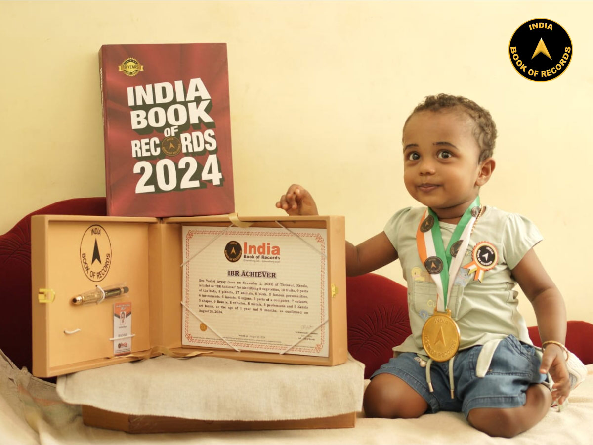 Eva Yashvi Avyay - IBR Achiever - India Book of Records