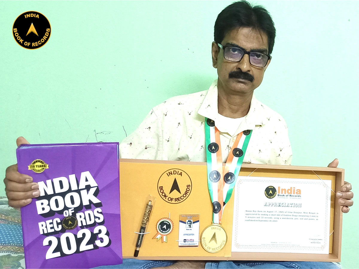 Manas Ray - Appreciation - India Book of Records