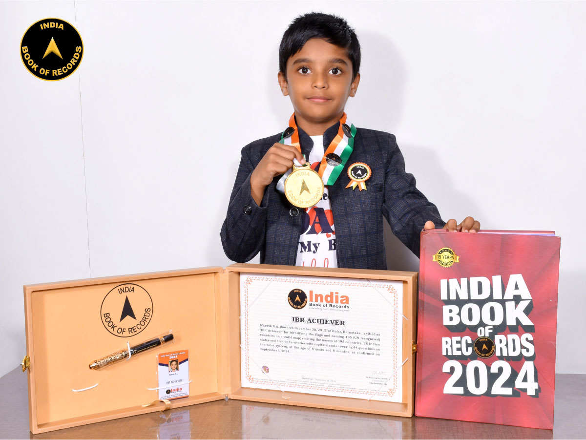 Manvik N.A. - IBR Achiever - India Book of Records