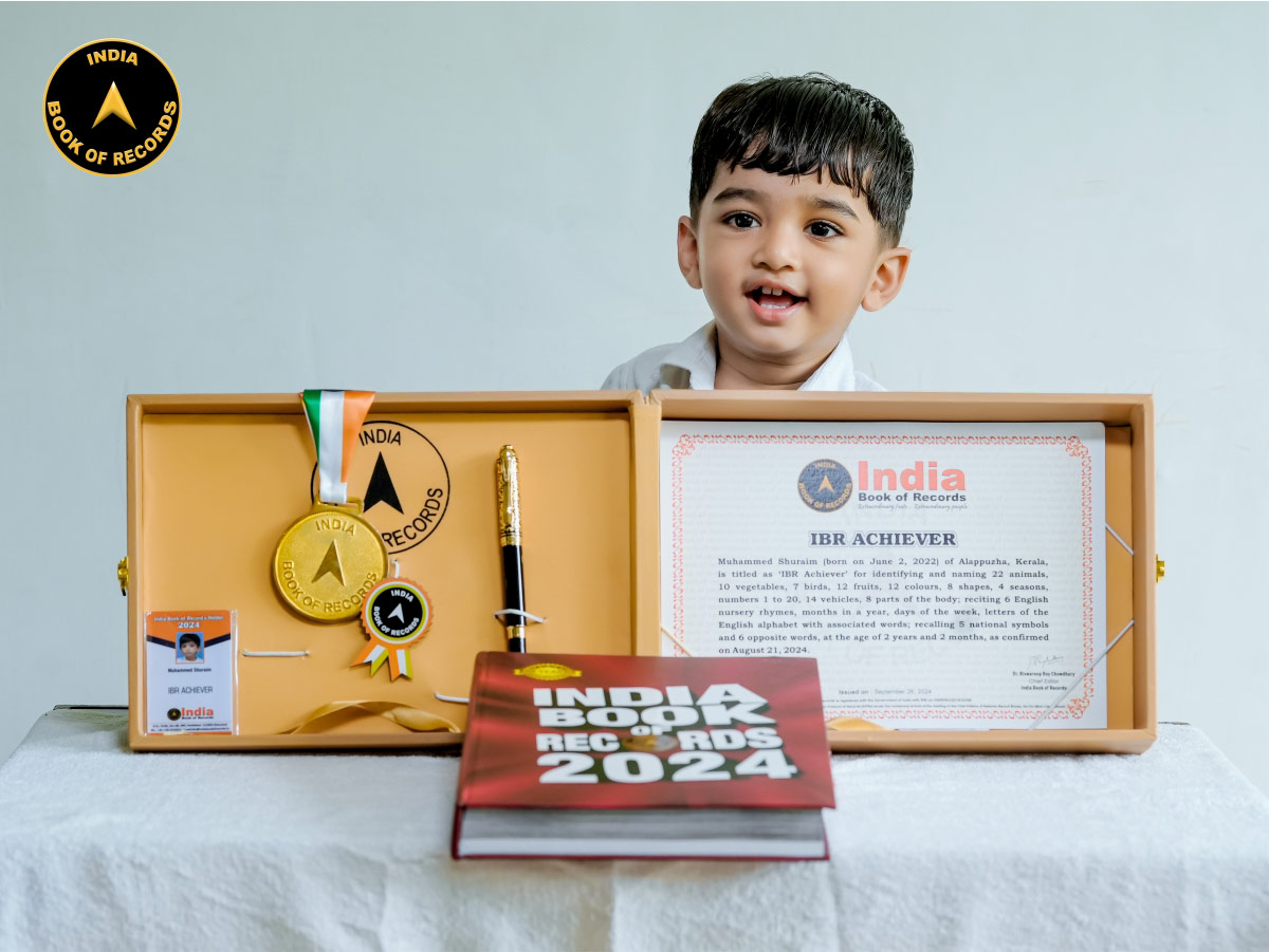 Muhammed Shuraim - IBR Achiever - India Book of Records