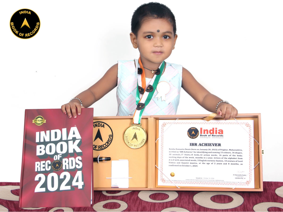 Saisha Sumanta Swain - IBR Achiever - India Book of Records