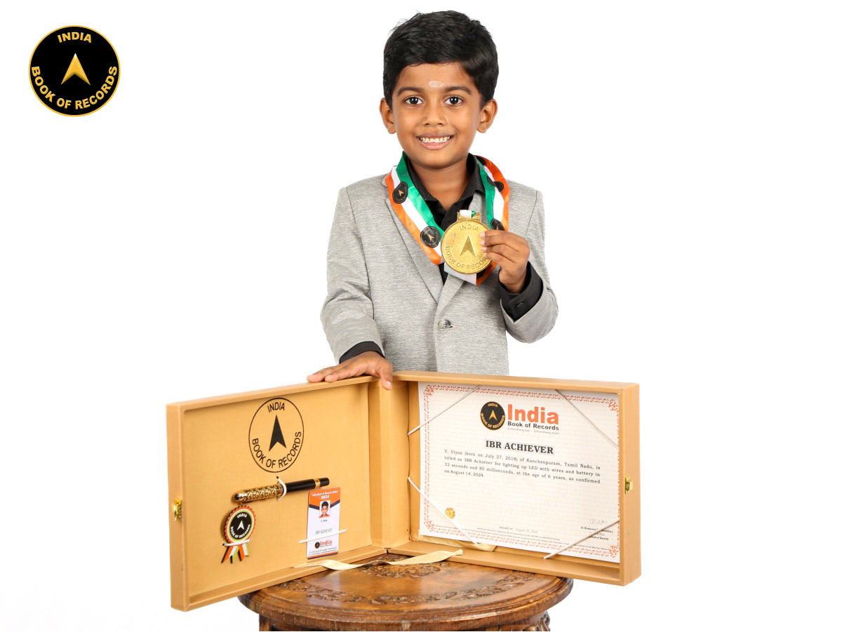 V. Viyan - IBR Achiever - India Book of Records