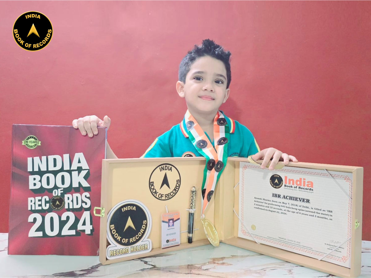 Ayansh Sharma - IBRAchiever - India Book of Records