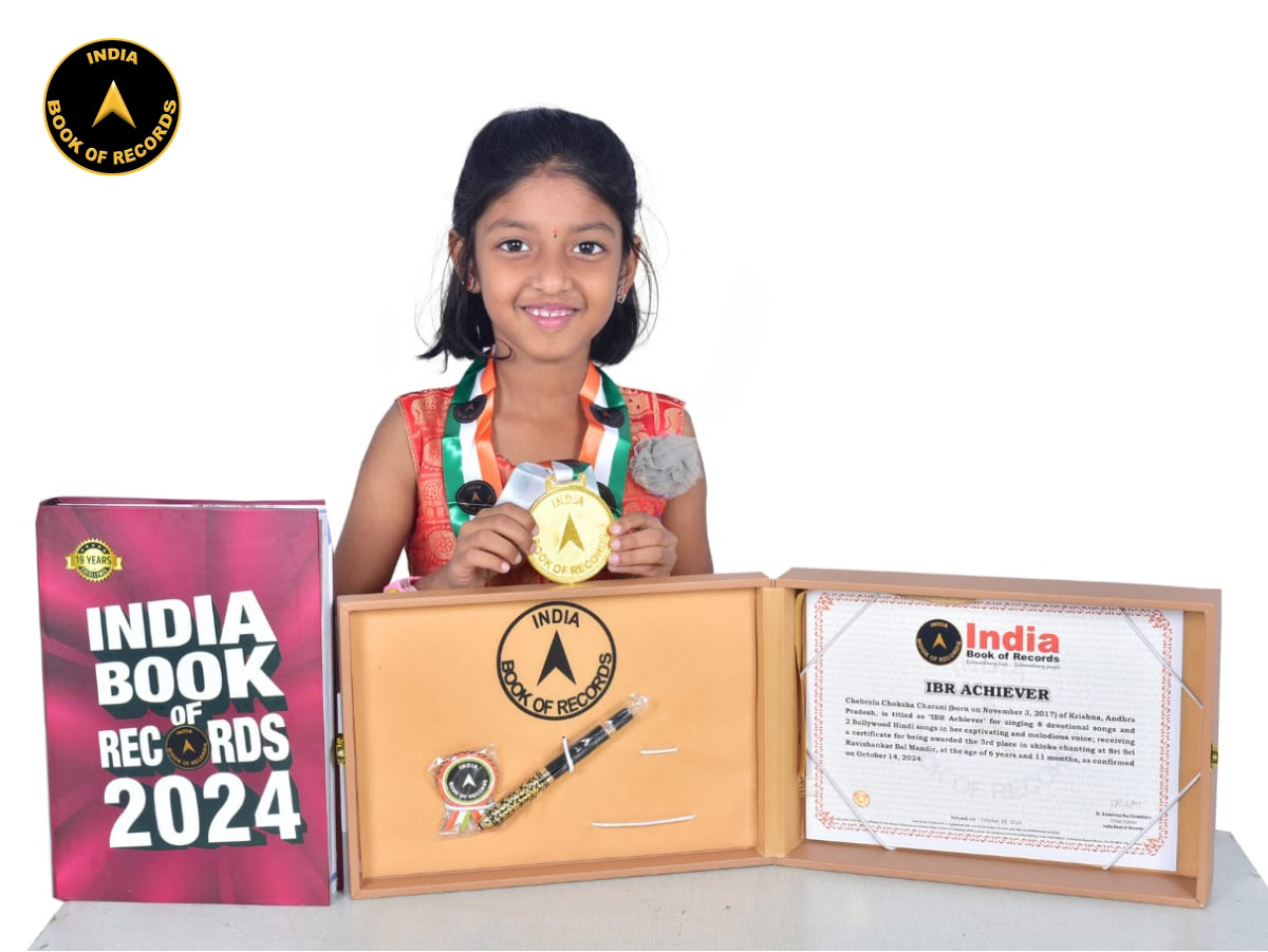 Chebrolu Choksha Charani - IBR Achiever - India Book of Records