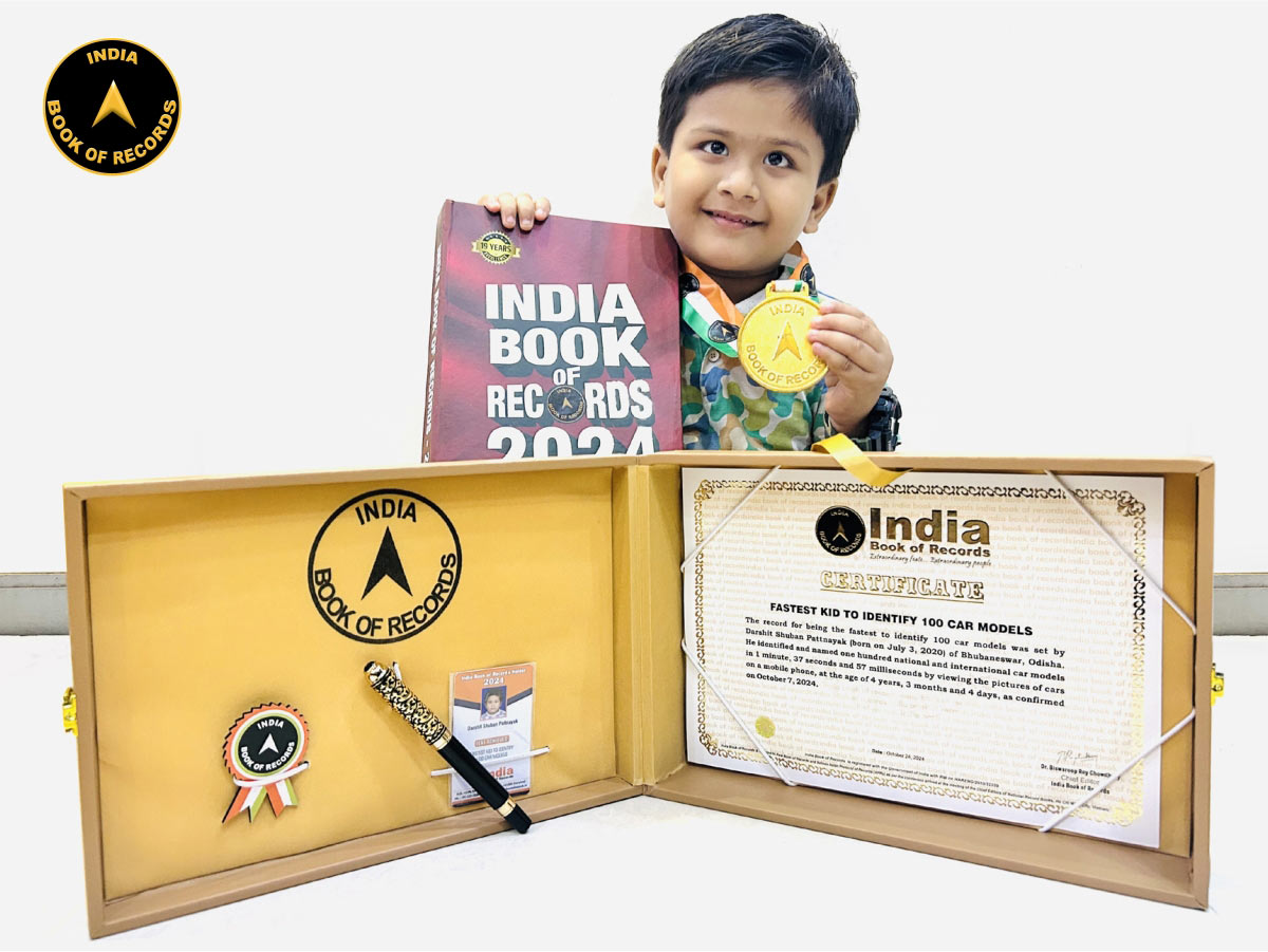Fastest kid to identify 100 car models - India Book of Records