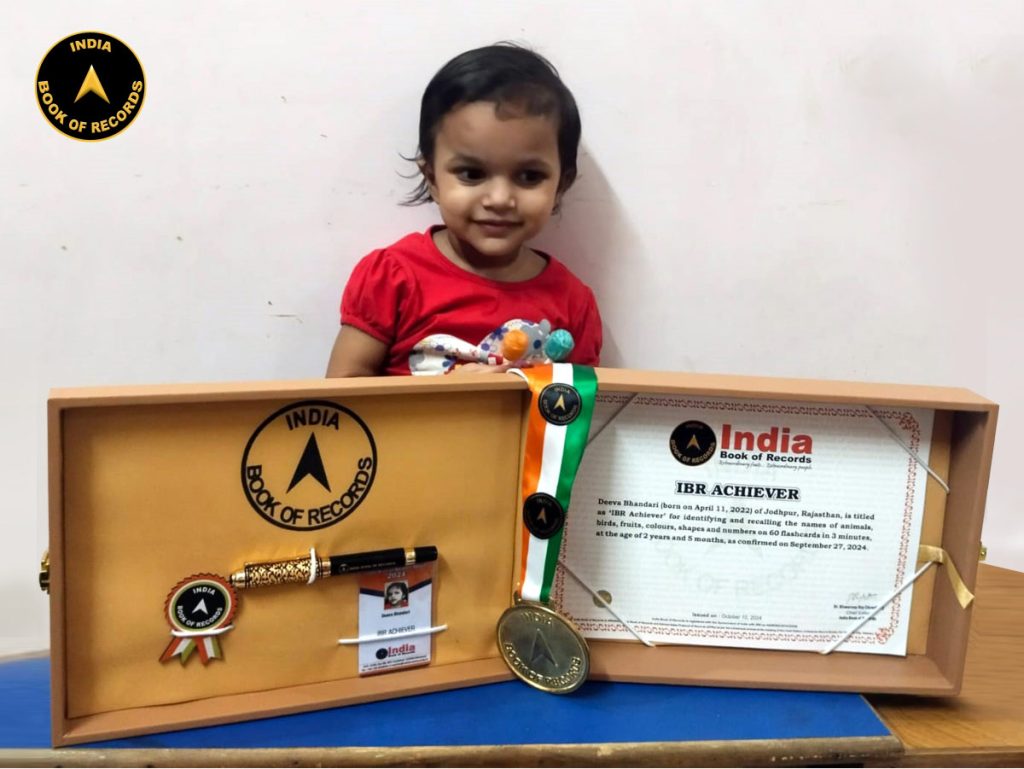 Deeva Bhandari - IBR Achiever - India Book of Records