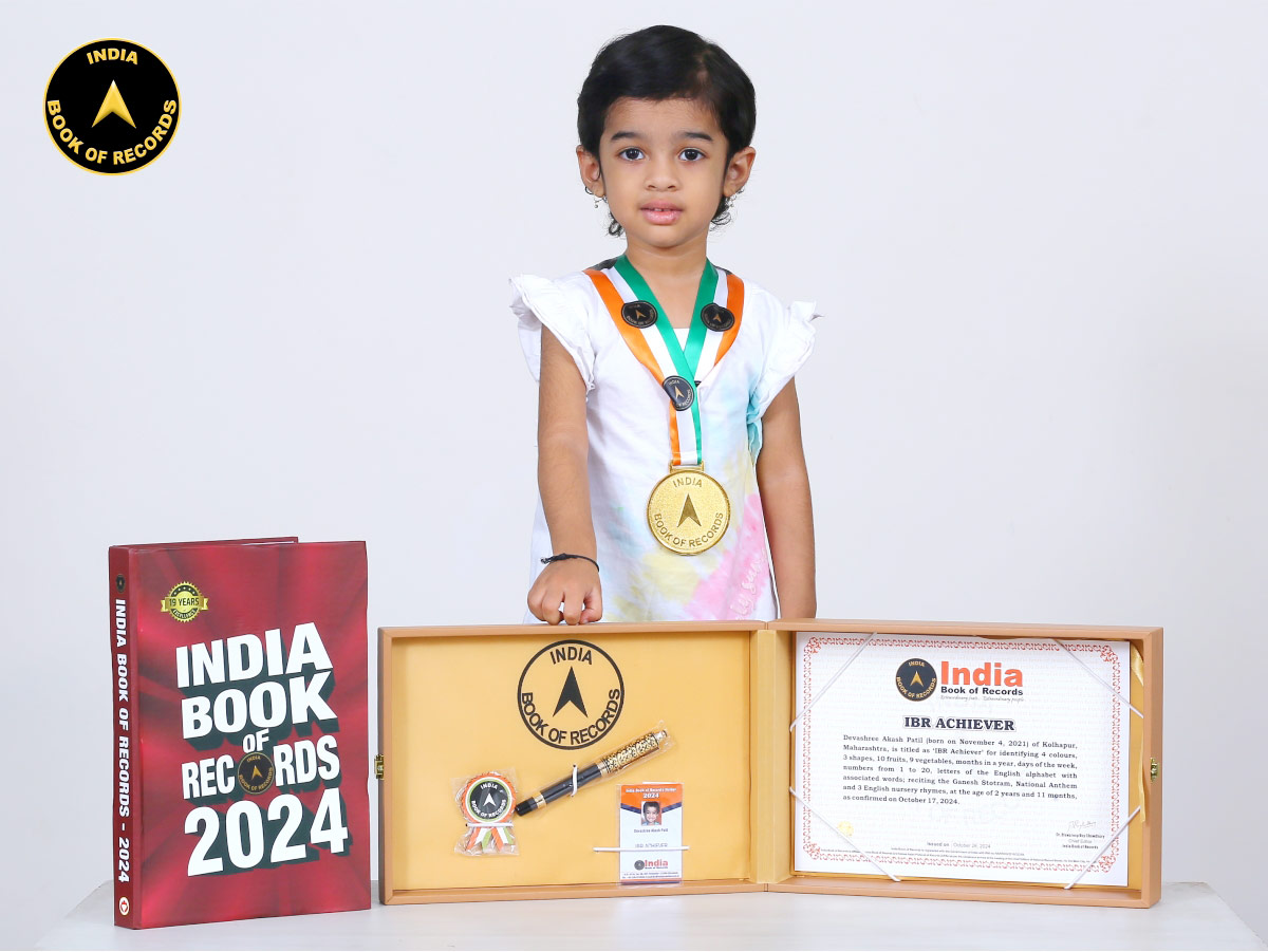 Devashree Akash Patil - IBR Achiever - India Book of Records