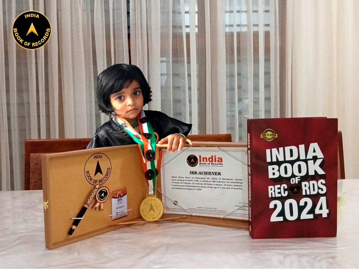 Ezzah Shanu - IBR Achiever - India Book of Records