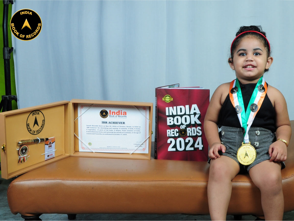 Inarah Sharafali - IBR Achiever - India Book of Records