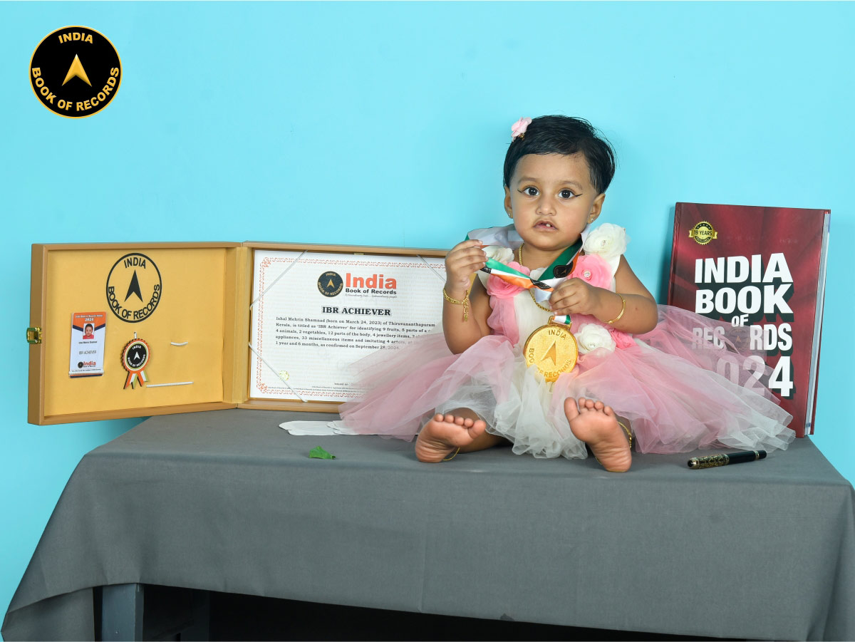 Ishal Mehrin Shamnad - IBR Achiever - India Book of Records