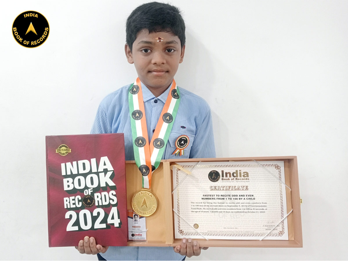 Fastest to recite odd and even numbers from 1 to 100 by a child - India ...