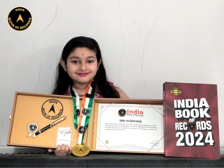 Kavya Desai - IBR Achiever - India Book of Records