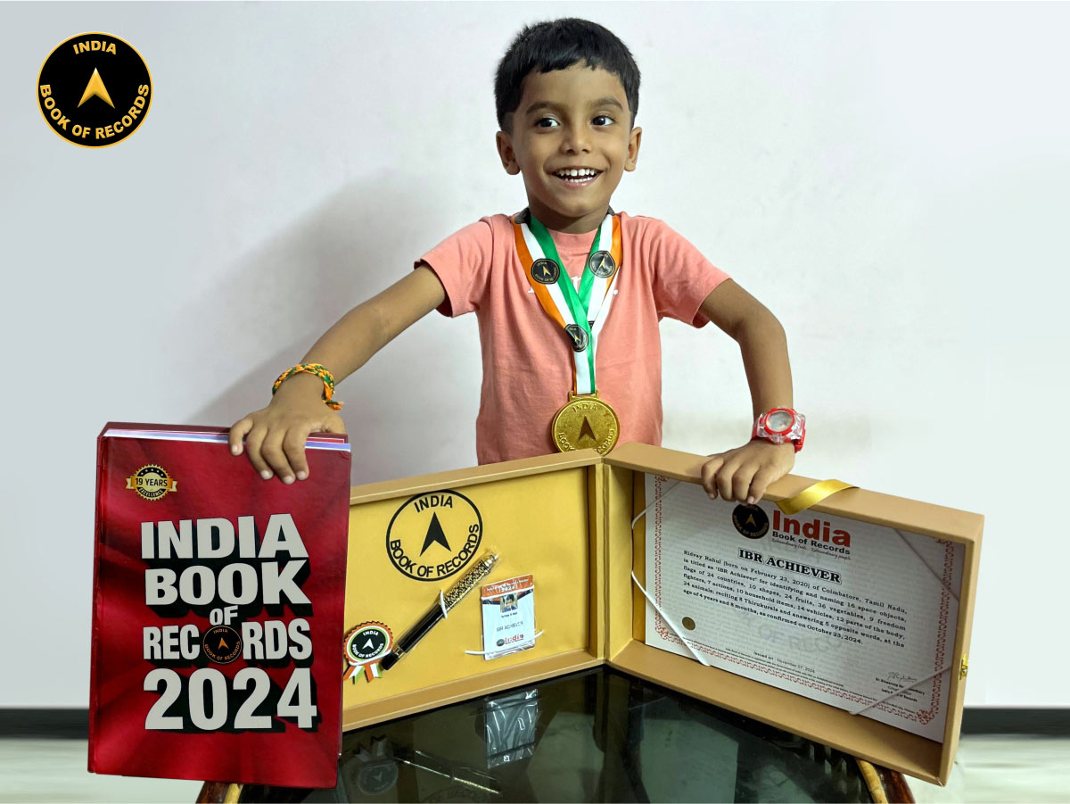 Ridvay Rahul - IBR Achiever - India Book of Records