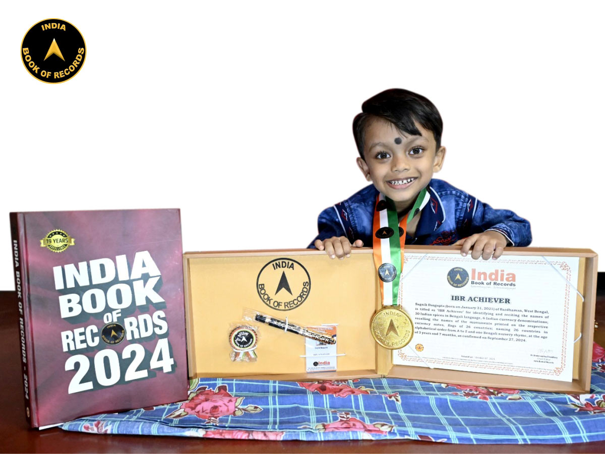 Sagnik Dasgupta - IBR Achiever - India Book of Records