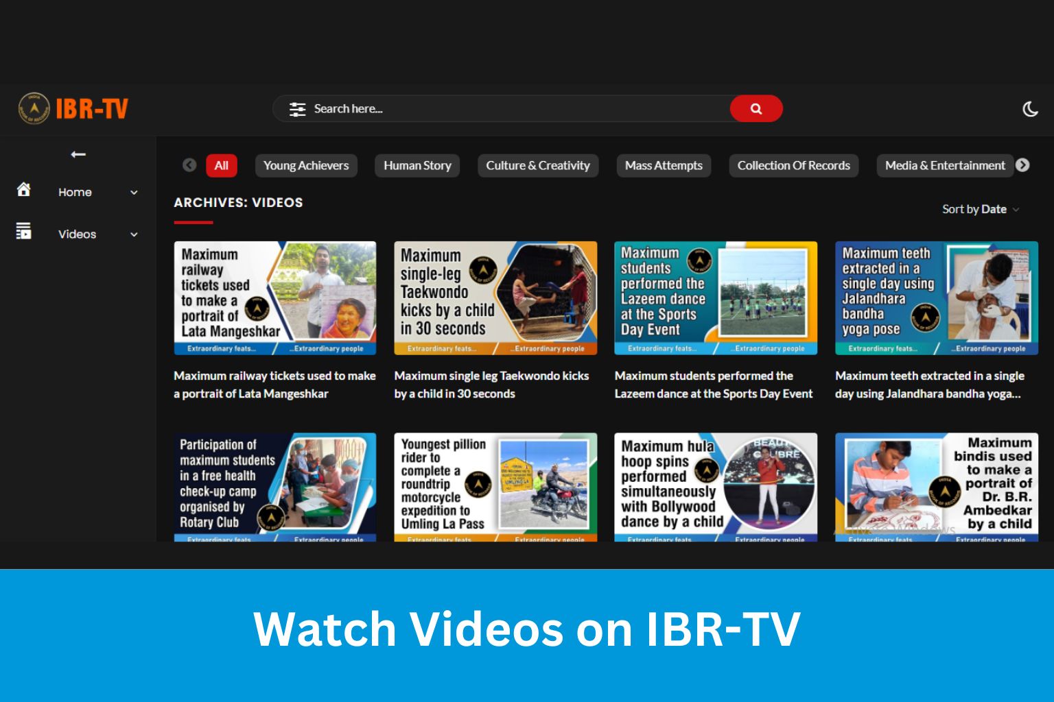 IBR-TV: Another Medium to Shine - India Book of Records
