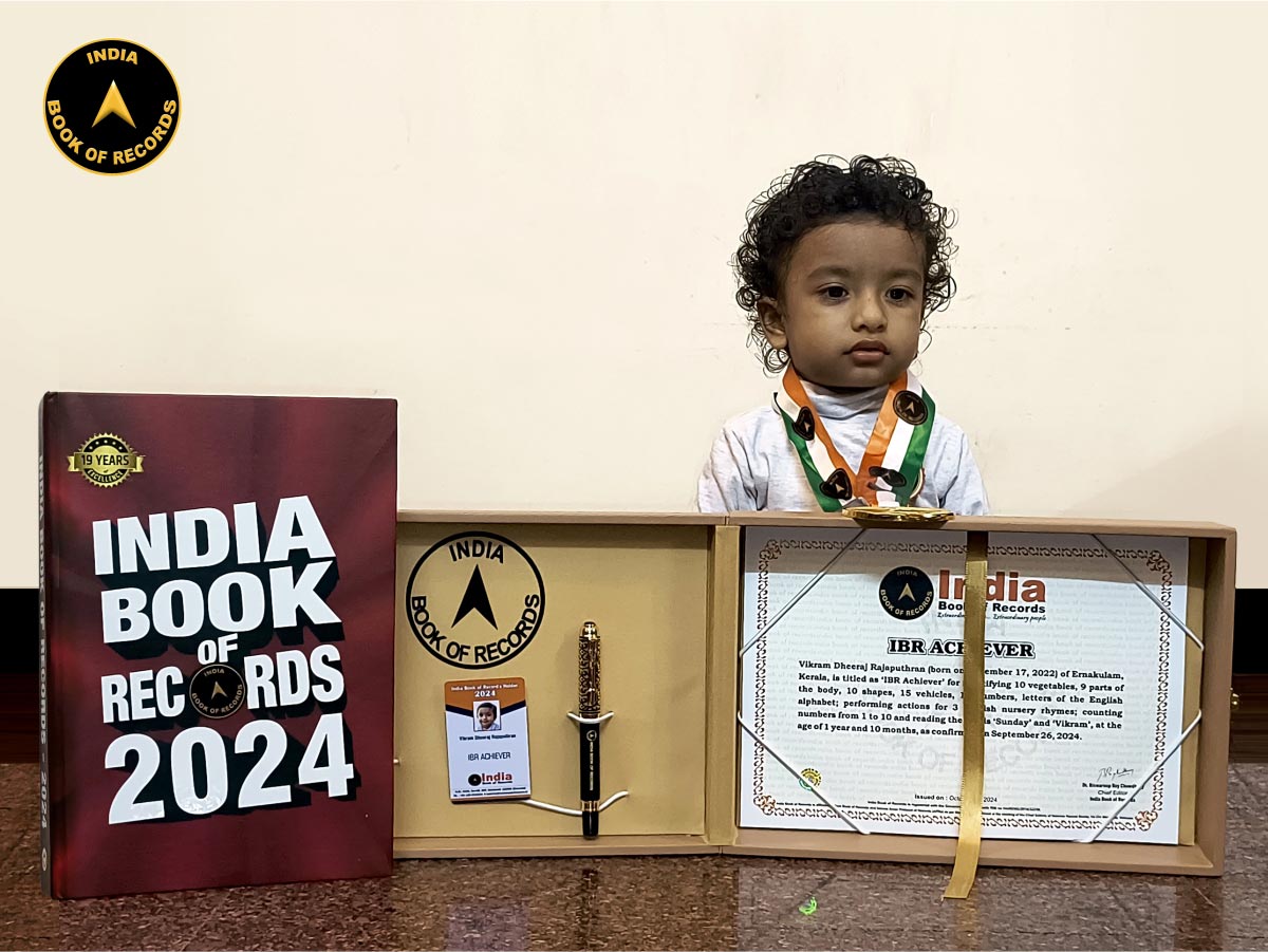 Vikram Dheeraj Rajaputhran - IBR Achiever - India Book of Records