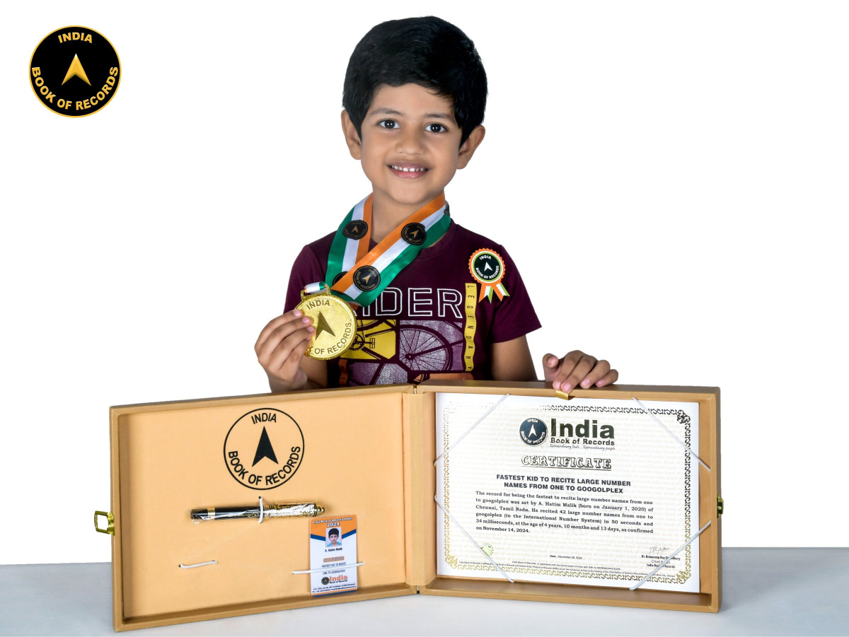 Fastest kid to recite large number names from one to googolplex - India ...