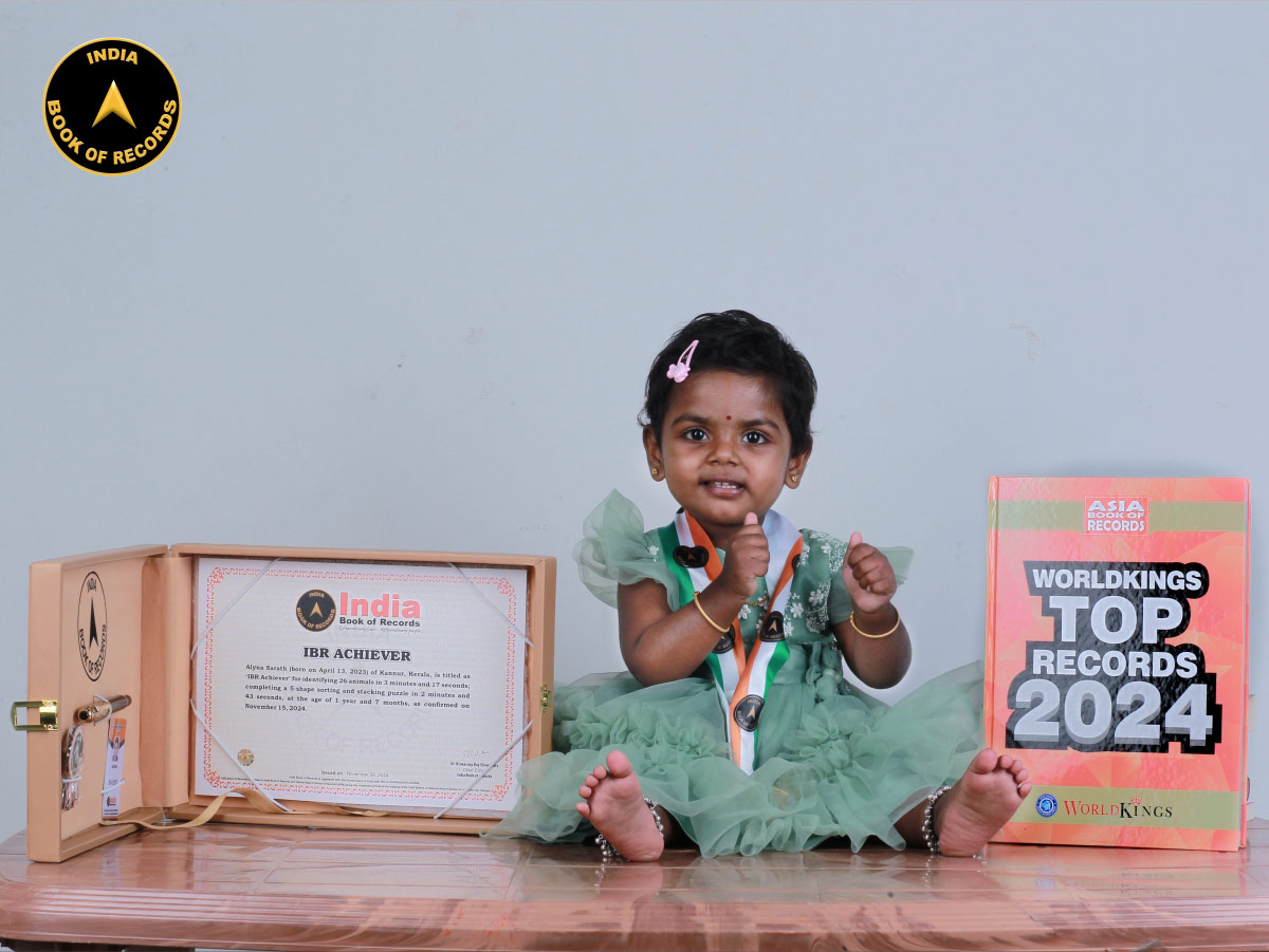 Alyna Sarath - IBR Achiever - India Book of Records