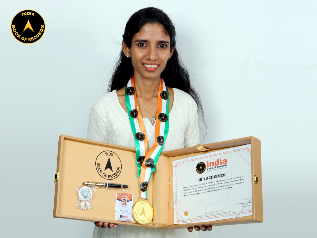 Anju Antony - IBR Achiever - India Book of Records