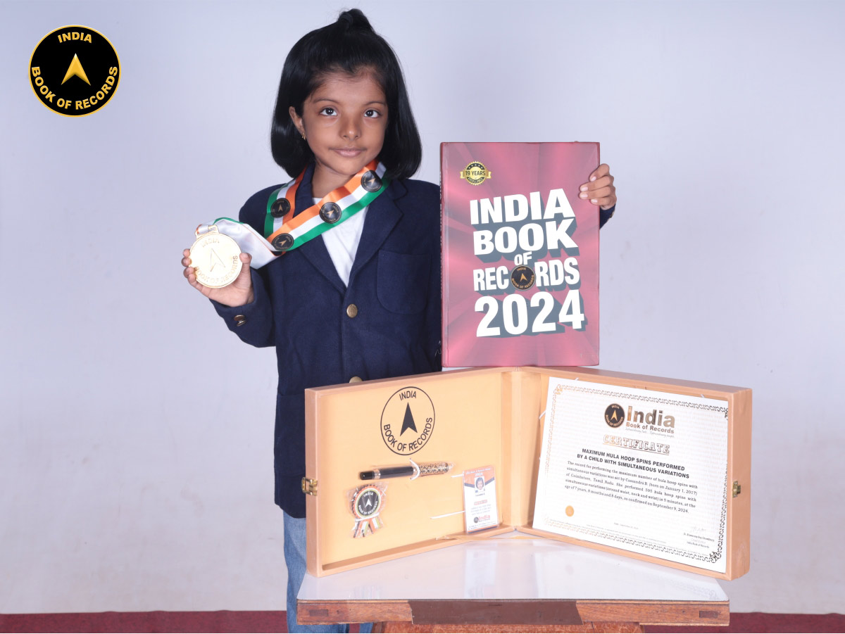 Maximum hula hoop spins performed by a child with variations