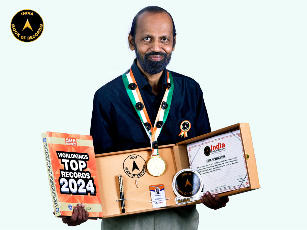 E.P. Sreekumar - IBR Achiever - India Book of Records